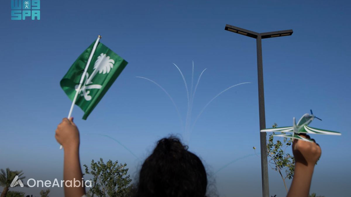Aerial Displays By Military And Civilian Aircraft Celebrate Saudi ...