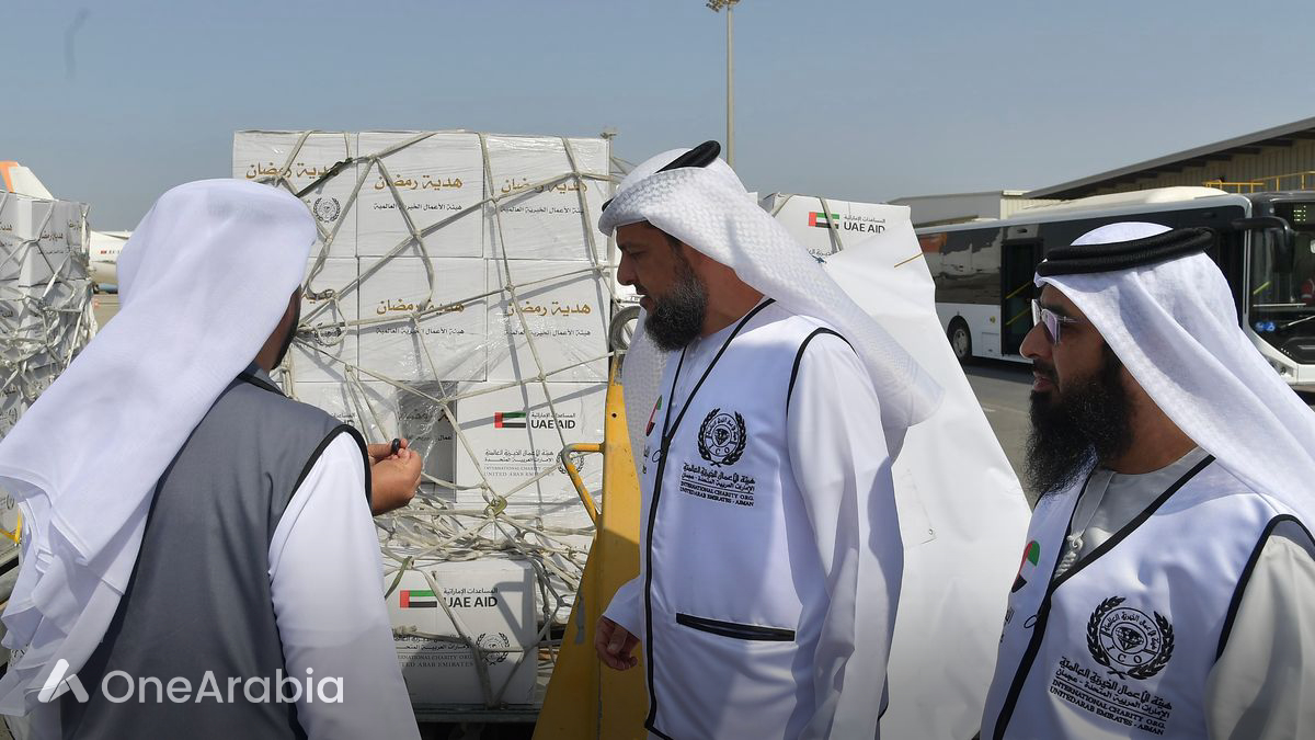 Humaid Bin Rashid Al Nuaimi Foundation Sends 375 Tonnes Of Food Aid To Gaza Strip - OneArabia